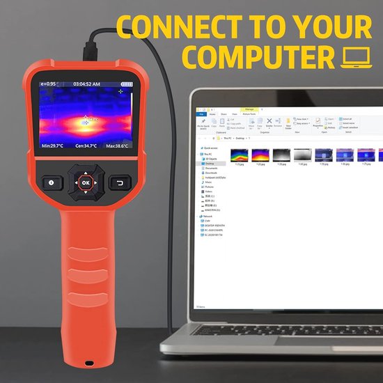 Caméra thermique infrarouge portable avec écran LCD - Imageur thermique ...