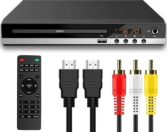 WiseGoods DVD Speler - Met HD HDMI Kabel - Voor TV, Projector - Zwart | bol