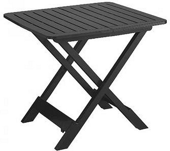 Inklapbare Tuintafel - zwart - 79x72x70 cm - belastbaar tot 12 kg | bol