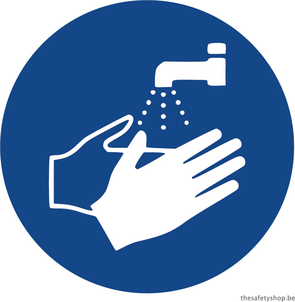 Pictogram bordje Handen wassen verplicht - iso7010 norm - 15x15cm ...