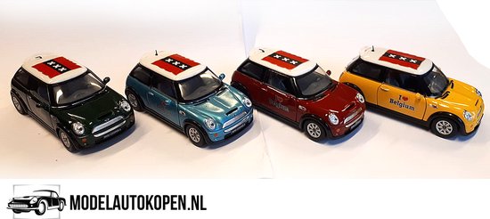 Mini Cooper S (Rood) (12 cm) 1/28 Kinsmart - Uniek schaalmodel met ...