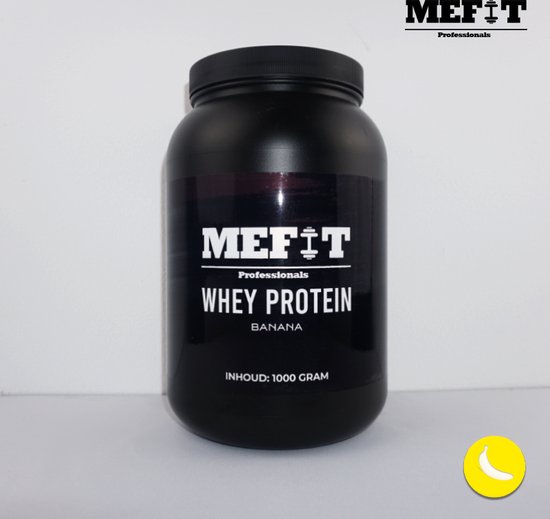 MEFIT WHEY PROTEIN Banana - Eiwitshake - Whey - Spiergroei | bol