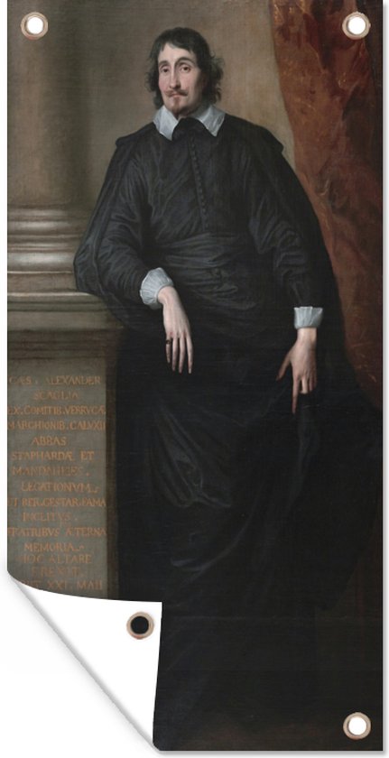 Wanddecoratie buiten Abt-ambassadeur Scaglia uit het hertogdom Savoye ...