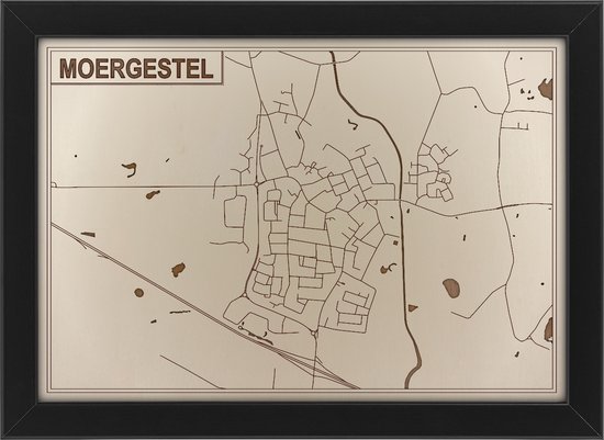 Houten stadskaart van Moergestel | bol