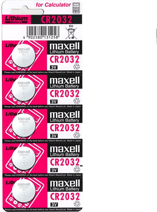 Maxell CR2032 - Batterij - Knoopcel - 3V - Lithium - 5 stuks | bol.com