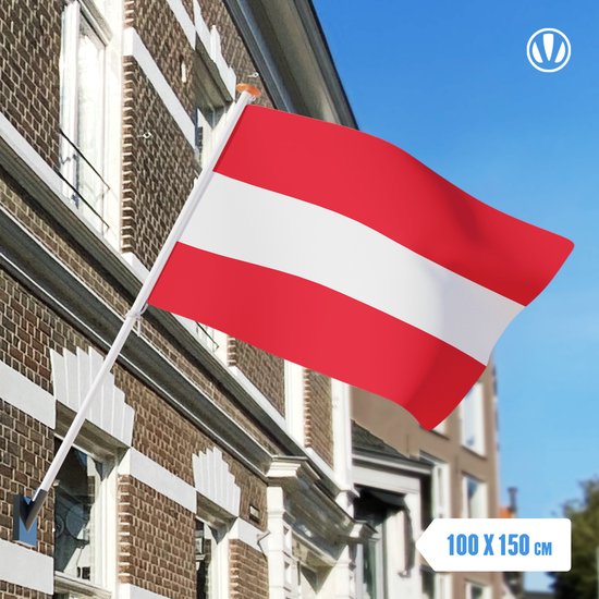 Vlag Oostenrijk 100x150cm - Spunpoly | bol