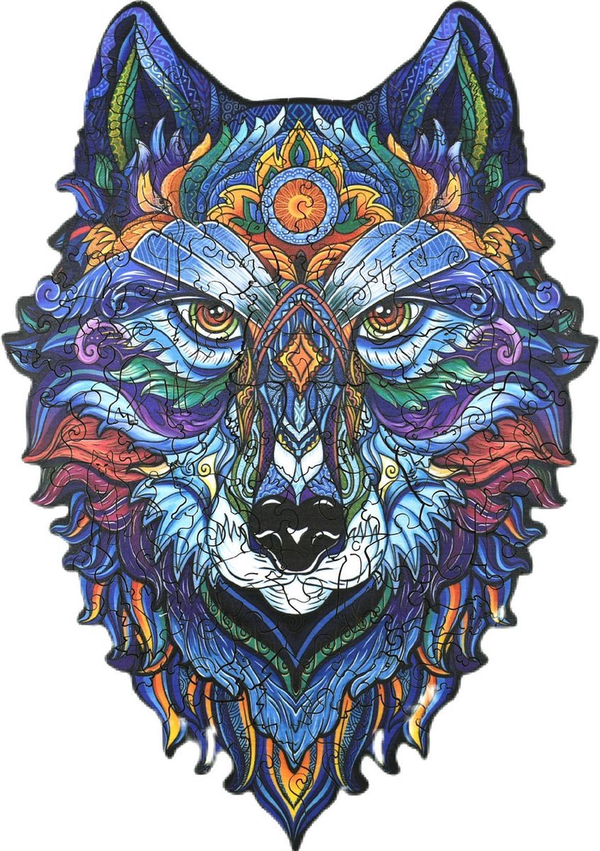 Houten puzzel Wolf - Puzzels Volwassenen - Legpuzzel - Jigsaw puzzel ...