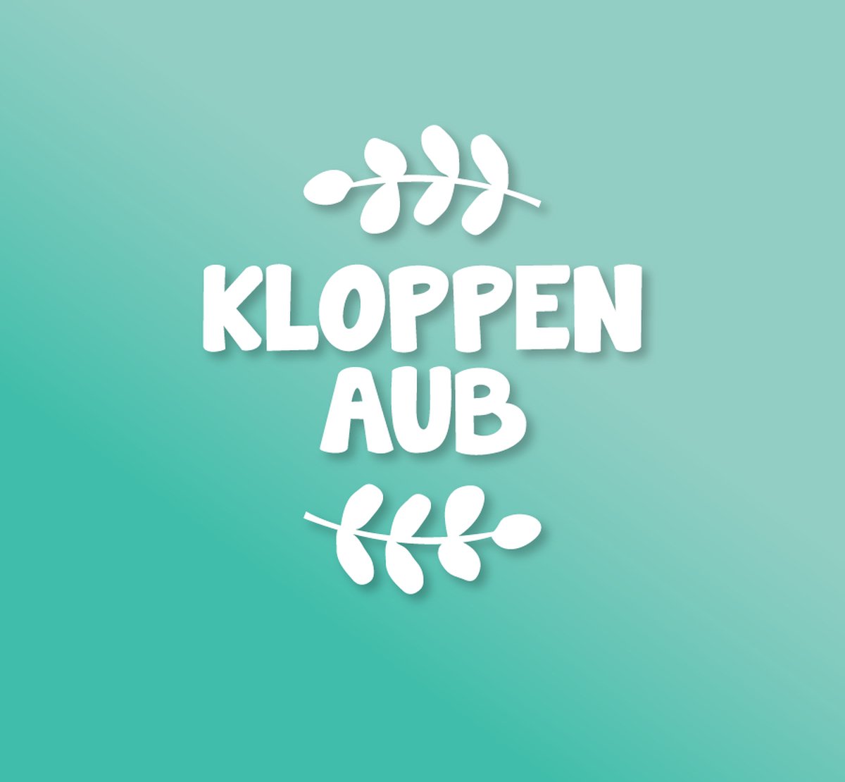 Kloppen AUB Raamsticker wit - Deursticker kloppen aub | bol