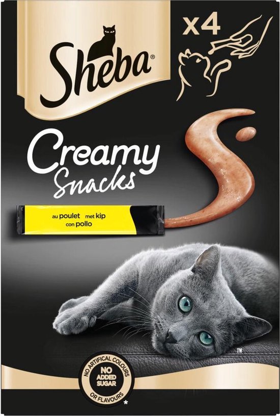 Sheba creamy snacks KIP 5x 4stuks | bol