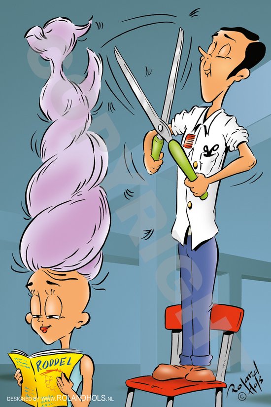 Afspraakkaart Kapper - Cartoon 'Schaar' -50 stuks | bol