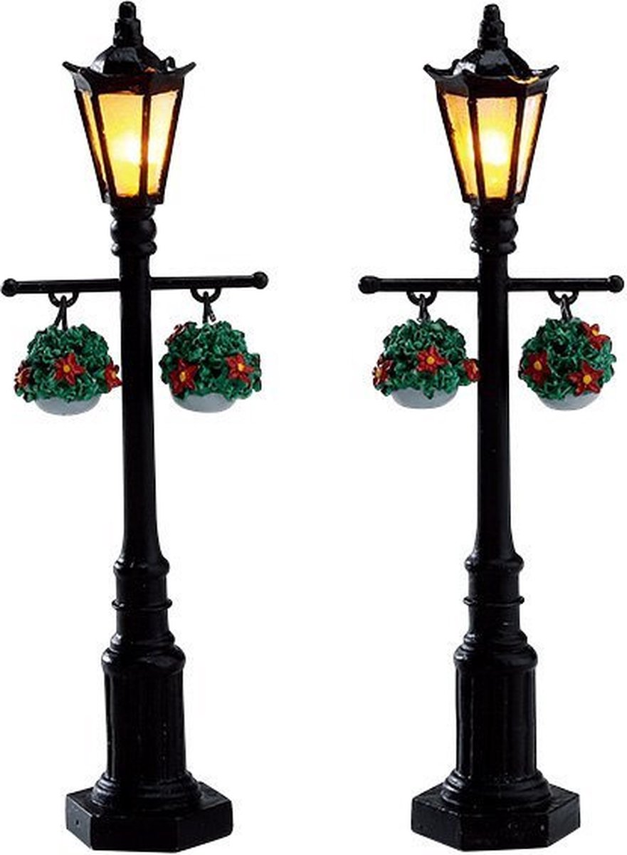 Lemax - Old English Lamp Post - Set Of 2 - B/o (4.5v) - Kersthuisjes ...