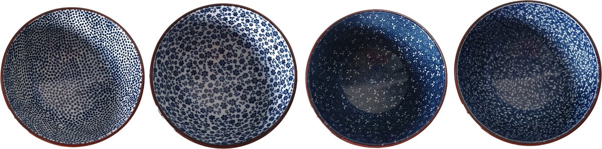 Excellent Houseware Siaki Collections kommen 300 ml, 11x7 cm, set van 4 ...