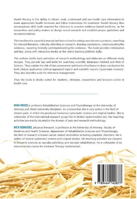 Health Science Literacy | 9789464142877 | Mira Meeus | Boeken | bol