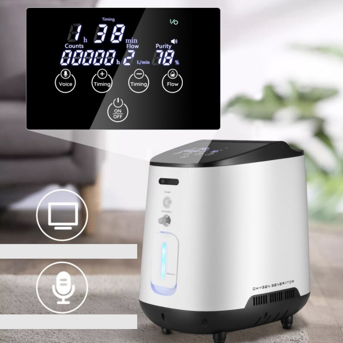 Loft Home Zuurstofconcentrator | Zuurstof Generator | Oxygen Apparaat ...