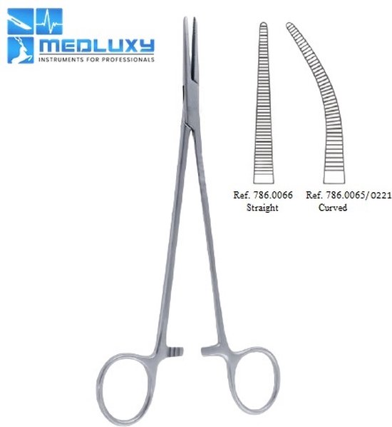 MEDLUXY - Arterie klem - Halsted-Mosquito - Gebogen - 13.5 cm / 5.3 ...