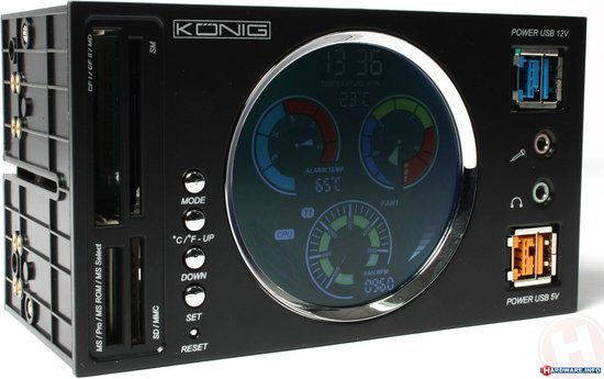 MULTIMEDIA CARD READER/WRITER WITH LARGE LCD AND POWERED USB ZILVEREN ...