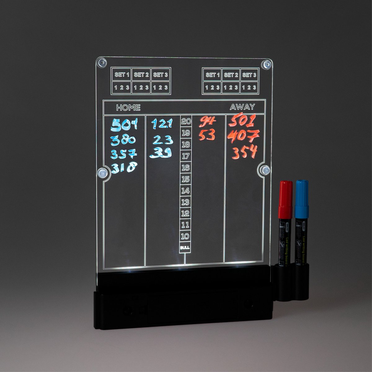 KOTO Scorebord, Acryl Light Up Dart Scorebord, Met Markering Rood en ...
