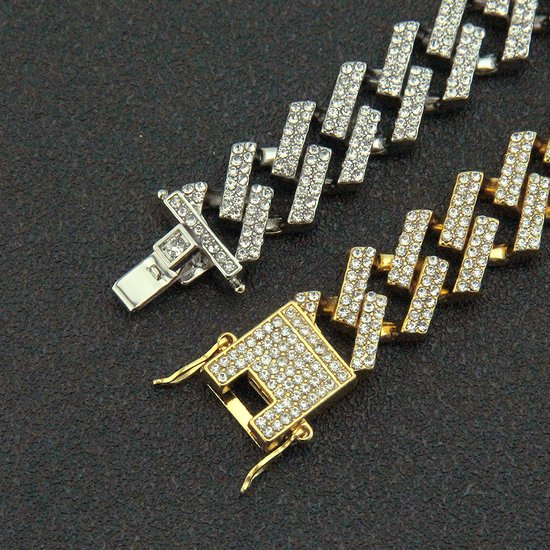 ICYBOY 18K Massieve Miami Heren Vierkantig Armband Verguld Rose Goud ...