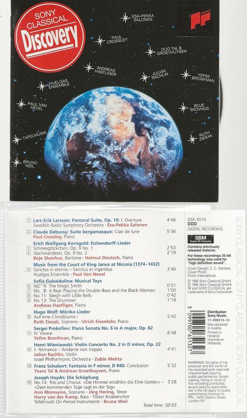 SONY CLASSICAL DISCOVERY, zie foto | CD (album) | Muziek | bol