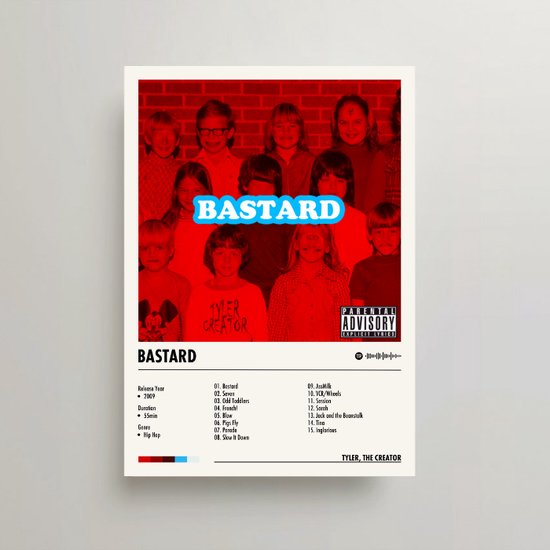 Tyler the Creator Poster - Bastard Album Cover Poster - Tyler the ...