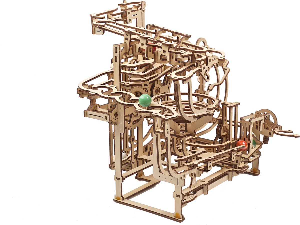Ugears Houten Modelbouw - Knikkerbaan met 3-staps Lift Mechanisme | bol