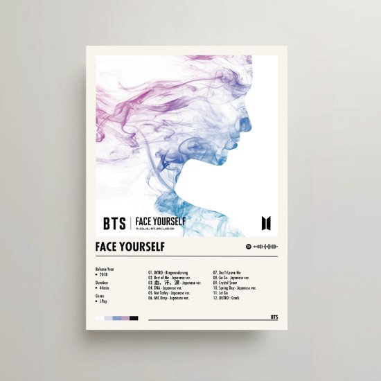 BTS Poster - Face Yourself Album Cover Poster - BTS LP - A3 - BTS Merch ...