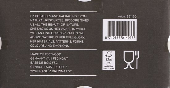 Biodore Cocktailprikker - 1.000 stuks - 6 cm lang | bol.com