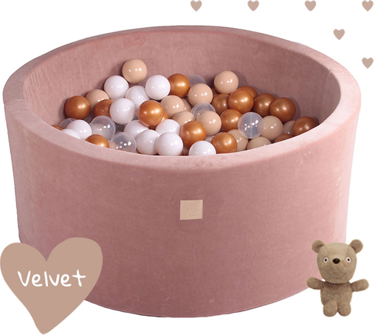 Ballenbakje.nl | Ballenbak inclusief 250 ballen 90x40 | Teddy beer set ...