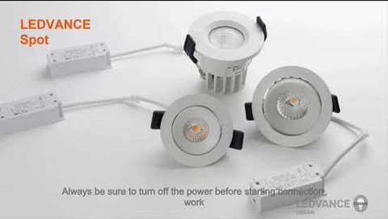 LEDVANCE SPOT FP FIX DIM 8 W 3000 K IP44 WT Wit Recessed lighting spot ...