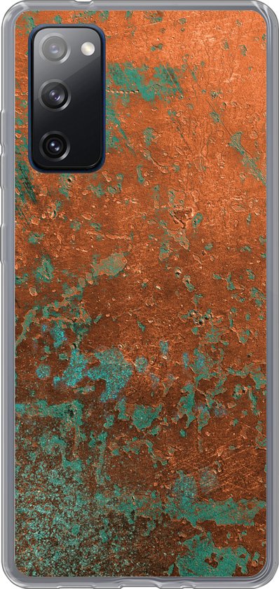 Telefoonhoesje Geschikt voor Samsung Galaxy S20 FE hoesje - Groen - Brons - Roest... | bol