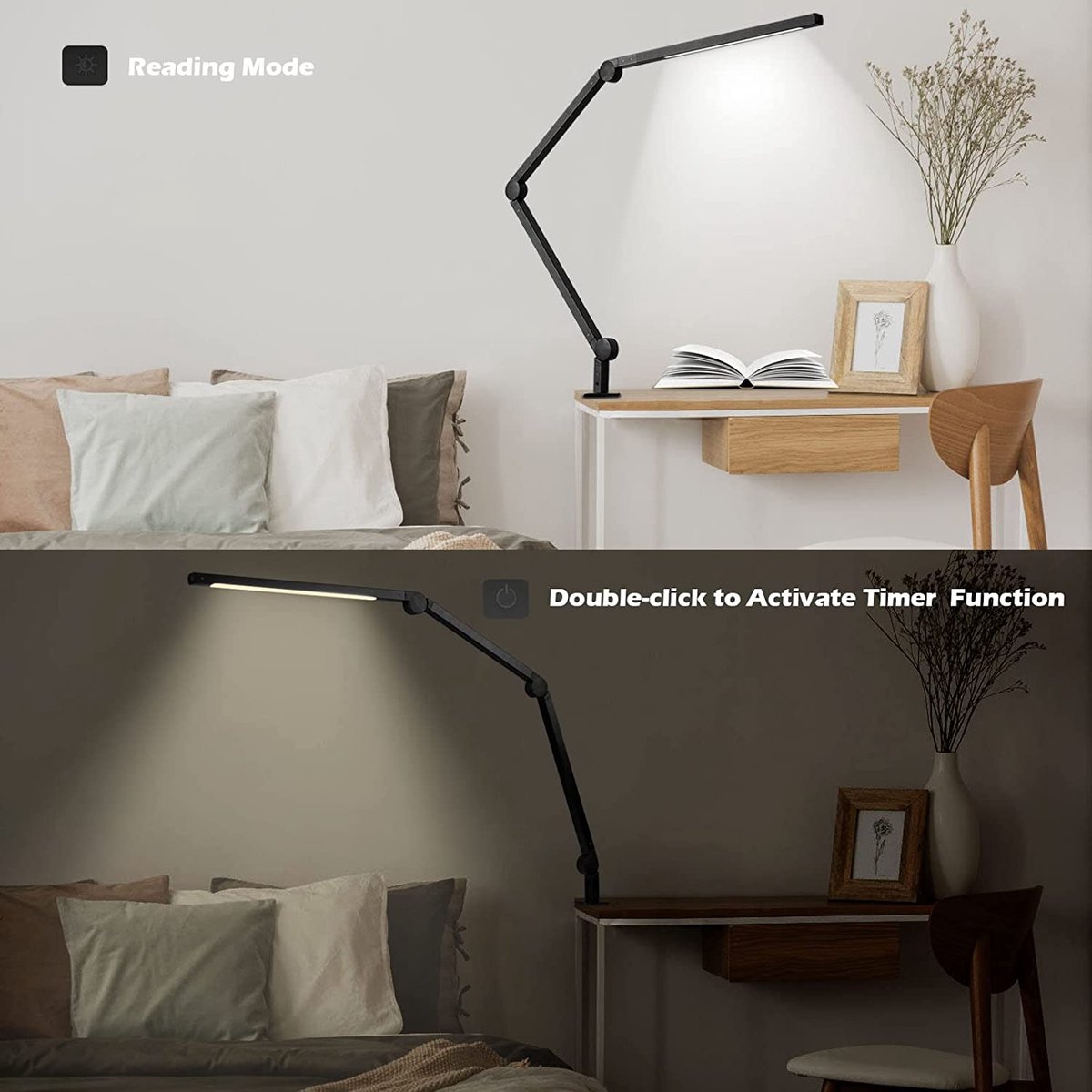 Eyocean Led-bureaulamp, zwenkarm, architectenlamp, werklamp ...