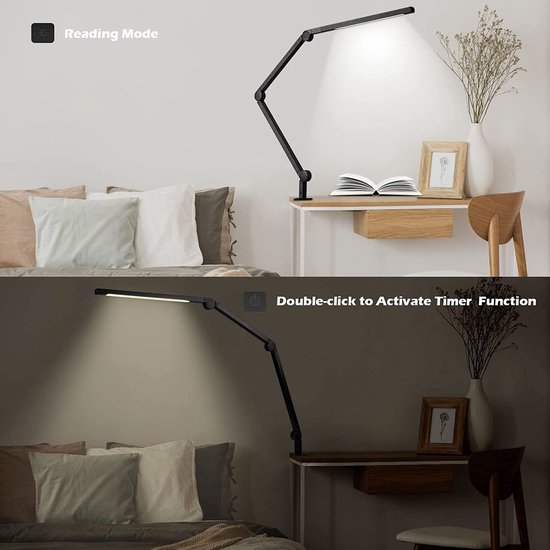 Eyocean Led-bureaulamp, zwenkarm, architectenlamp, werklamp ...