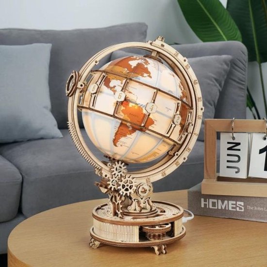 Robotime Wereldbol - Rokr - Globe - Sterrenbeeld - Houten puzzel ...