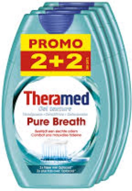 Theramed - Tandpasta - Pure Breath - Voordeelverpakking 4 x 75 ml | bol.com