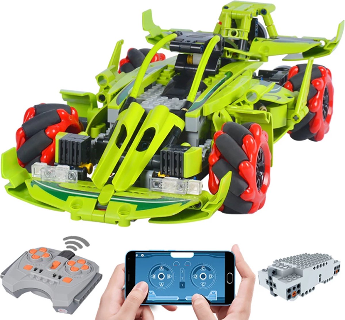 Bestuurbare Auto Groen - Bouwpakket - Speelgoed Auto - Groot RC ...