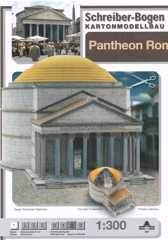 bouwplaat/modelbouw Gebouwen : Pantheon Rome, schaal 1:300 | bol