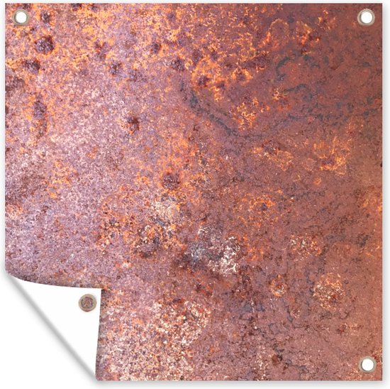 Tuindoek Platen - Roest - Metaal - 100x100 cm | bol