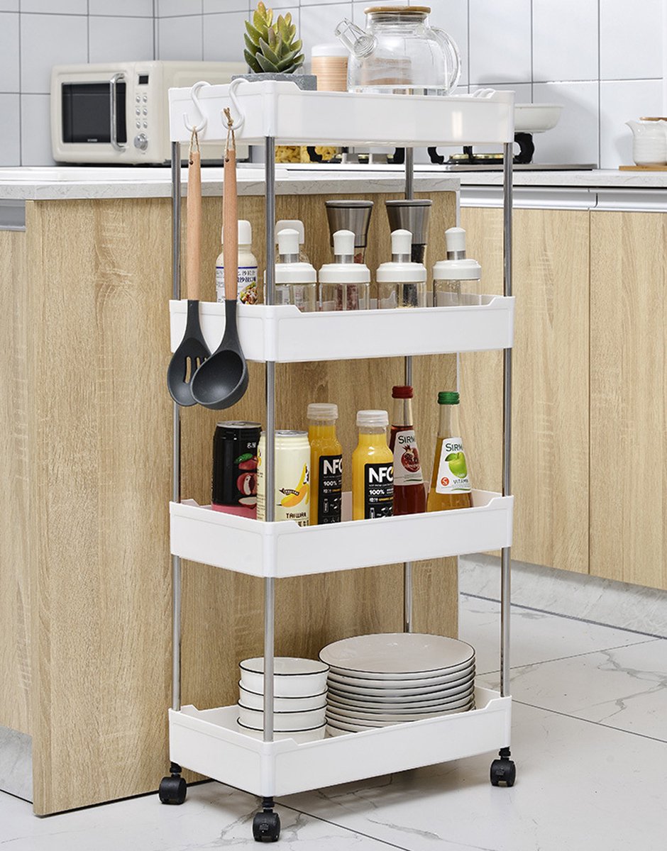 Chariot de Rangement - Chariots de cuisine - 4 Tier - Chariot d ...