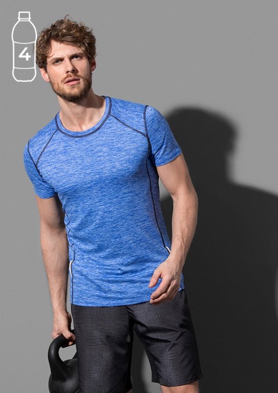 Stedman Recycled Sports-T Reflect S8840 - Blue Heather - XXL | bol