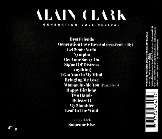 Alain Clark - Generation love revival (CD), Alain Clark | CD (album ...