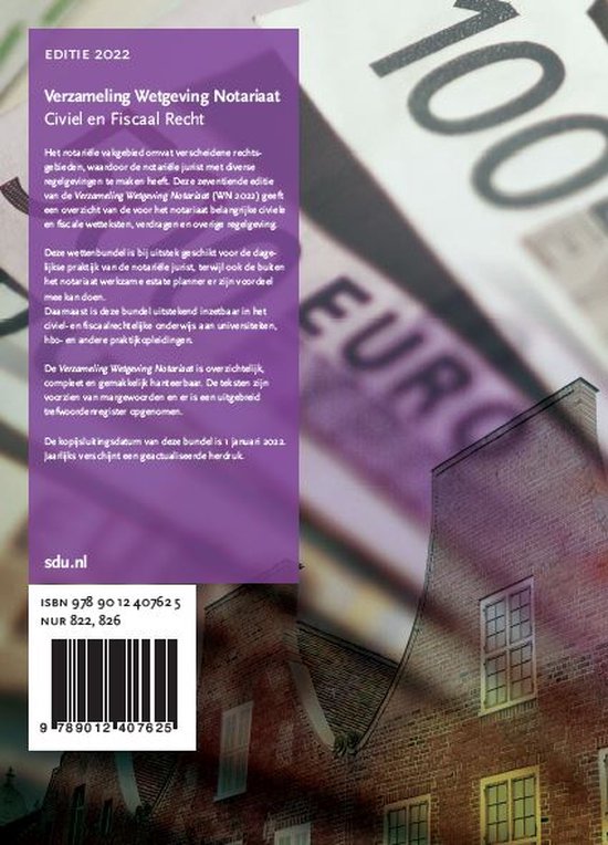 Educatieve wettenverzameling - Verzameling Wetgeving Notariaat 2022 | 9789012407625... | bol