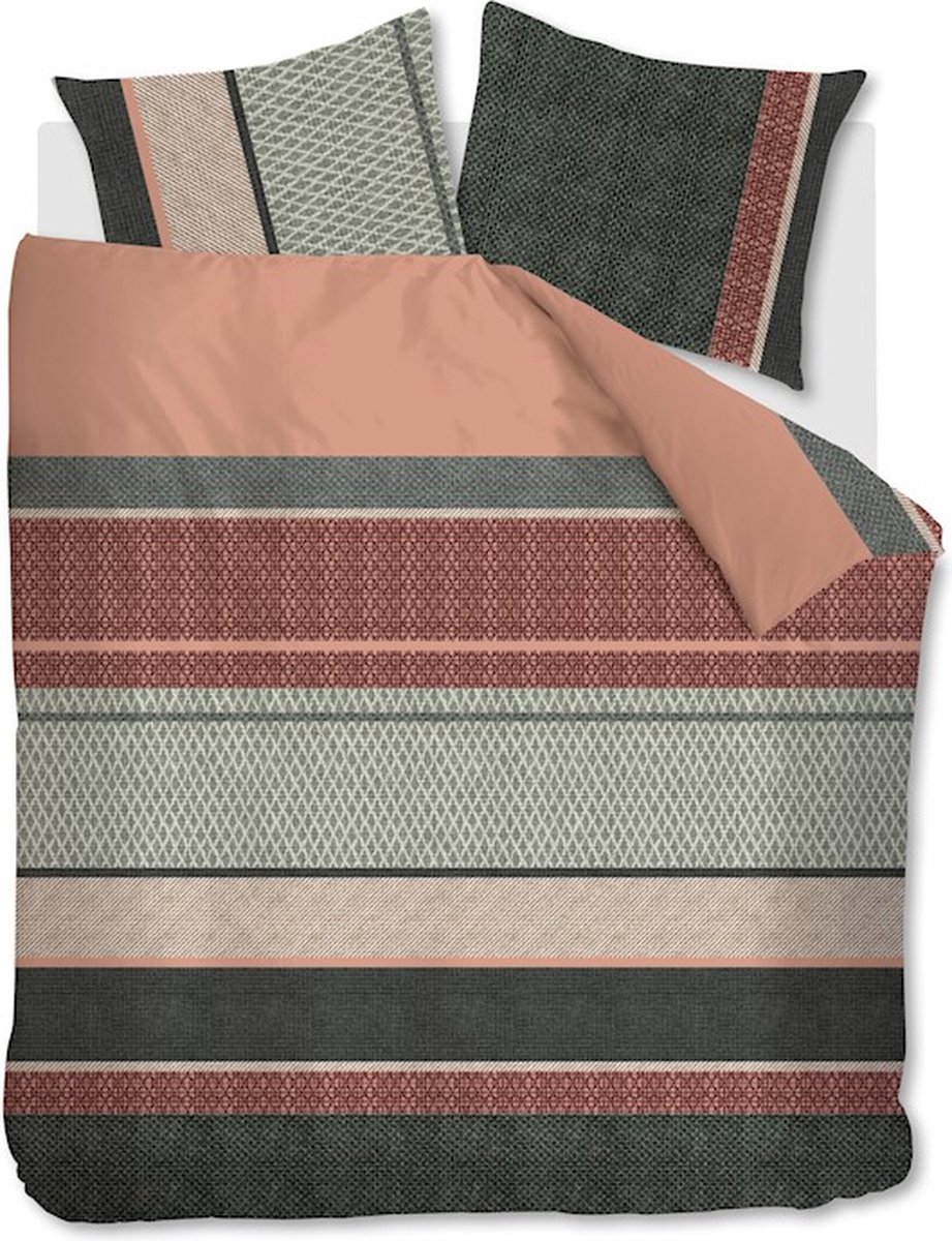 Beddinghouse Lian Dekbedovertrek - Tweepersoons - 200x200/220 cm - Groen | bol.com