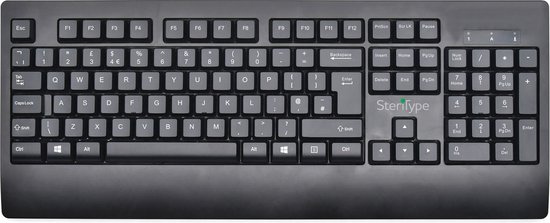 SteriType Toetsenbord STKB004 - Antibacterieel- Spatwaterdicht - Zwart ...