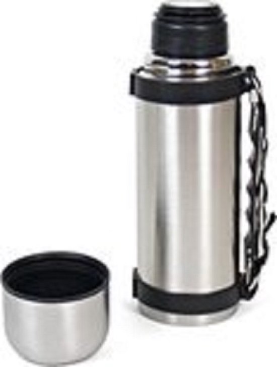 Thermosfles / isoleerfles RVS met draagriem 1 liter - Thermosflessen en isoleerkannen... | bol