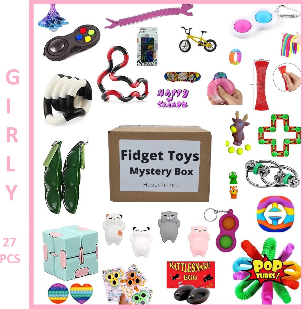 Happy Trendz® Fidget Toys 27 Stuks / Surprise Sensory Toys - Meisjes ...