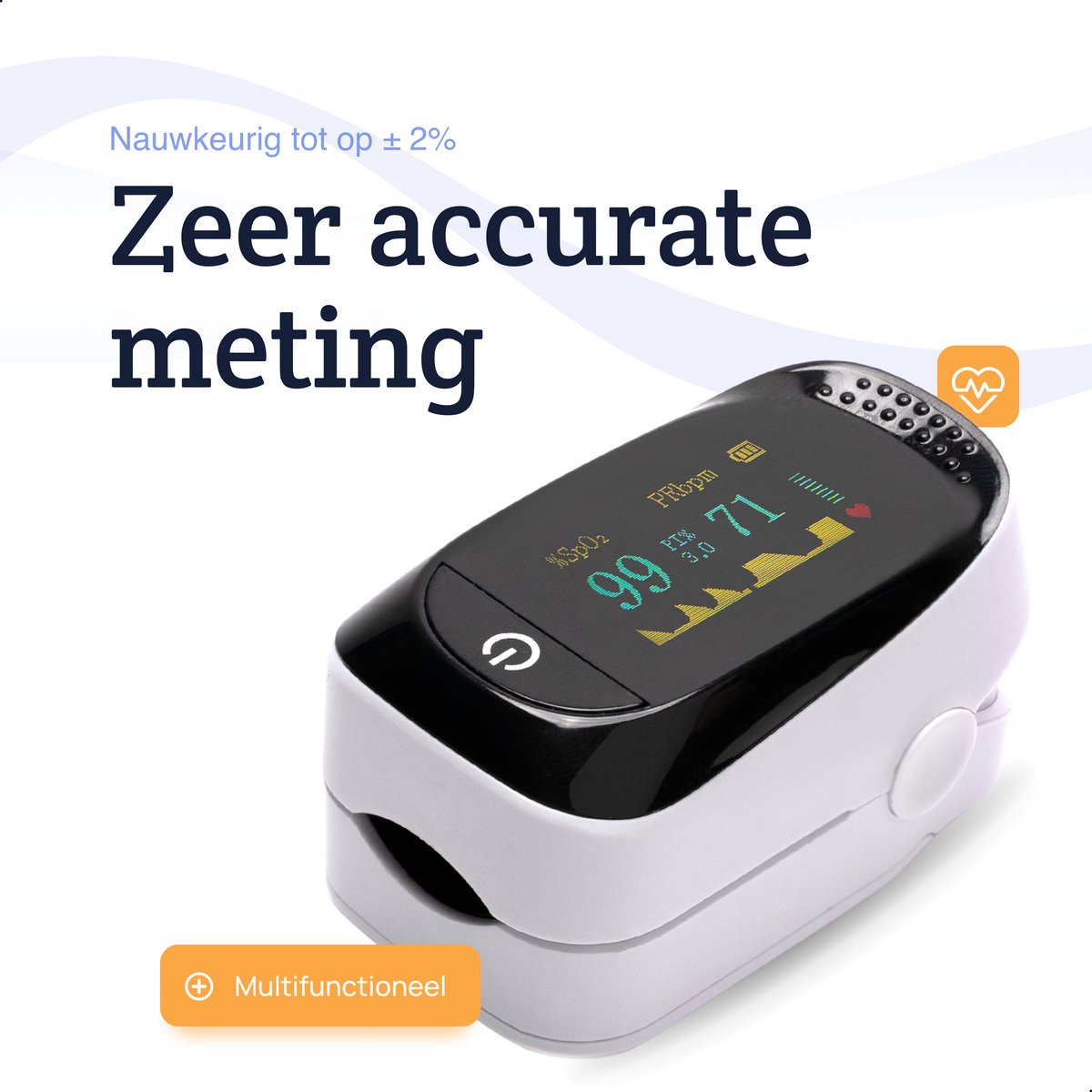 Lifell Saturatiemeter - Hartslag meter & Zuurstofmeter - Oximeter ...