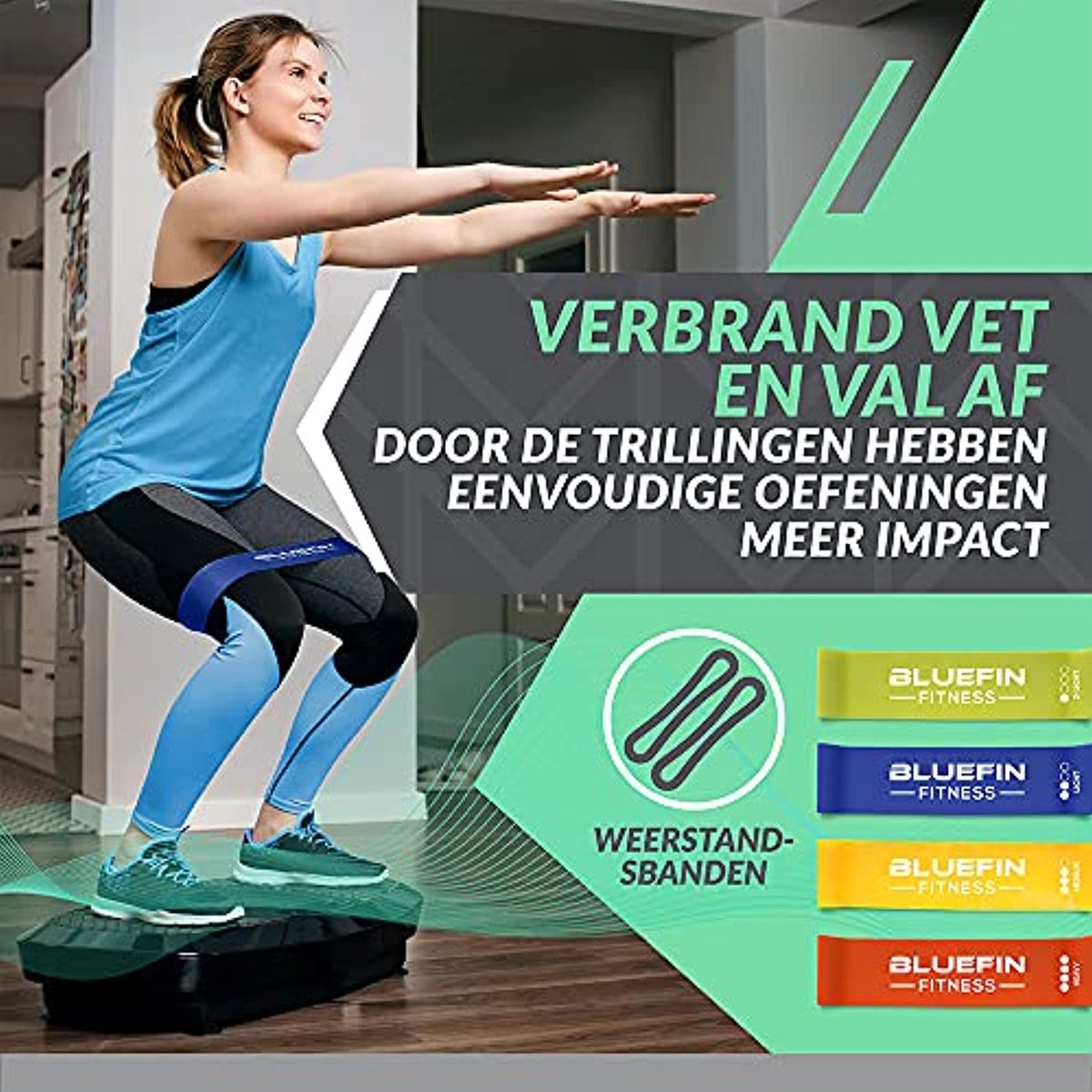 Happygetfit - Fitness Dubbele Motor 3D Krachtige Trilplaat | Oscillatie ...