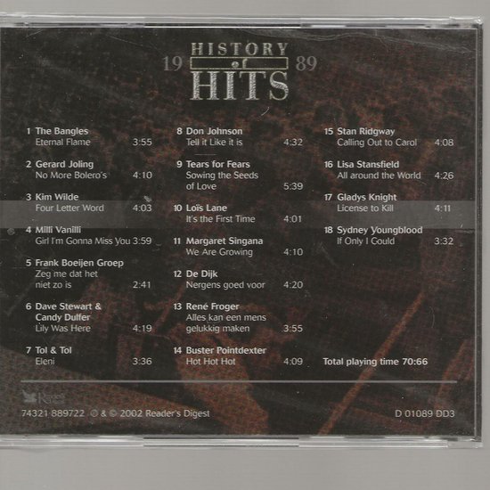 HISTORY of HITS 1989, Tol & Tol | Muziek | bol