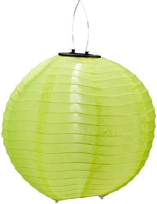 Gekleurde solar lampion 30 cm groen | bol