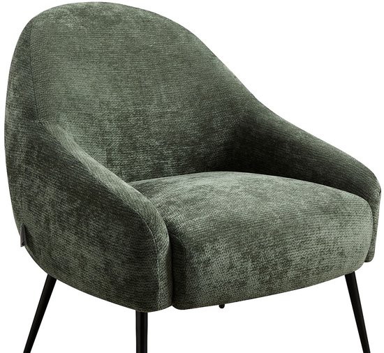 Vente-unique Fauteuil van groene gestructureerde stof RIBEDI | bol